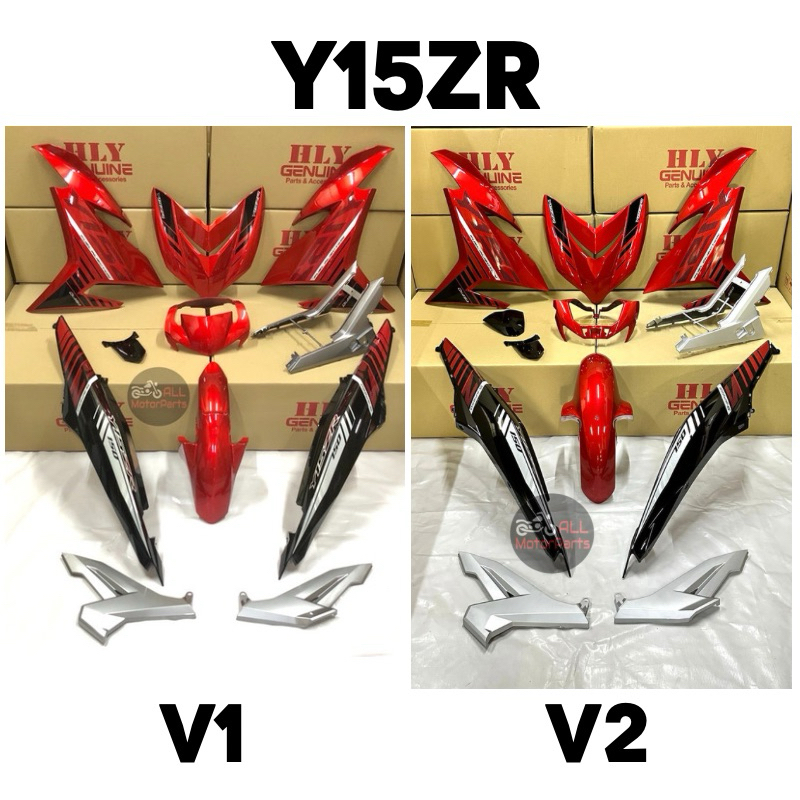 Y15 Y15ZR V1 V2 RED MERAH MAROON COLOUR BODY COVER SET COVERSET HLY | Shopee Malaysia
