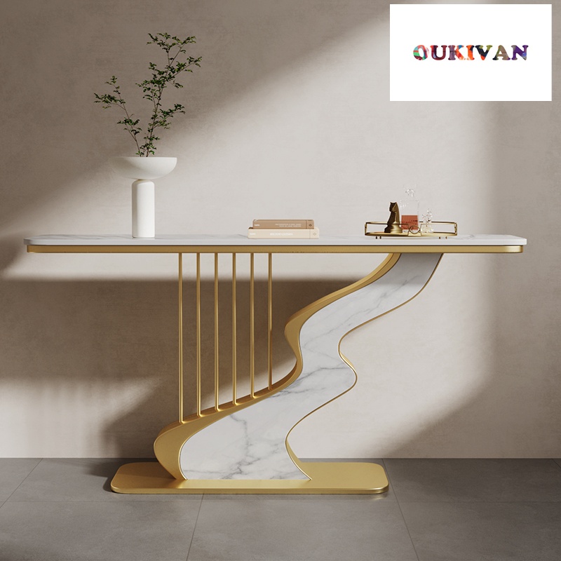 Luxury Marble Console Table Nordic Creative Design Half Round Porch ...
