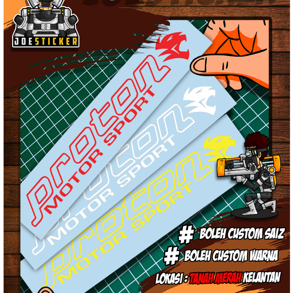 STICKER PROTON MOTOSPORT TANPA BACKGROUND. SESUAI DITAMPAL PADA ...