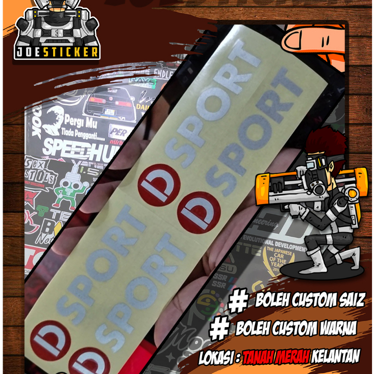 STICKER SET DSPORT REFLECT SAIZ 4X1 INCI | Shopee Malaysia
