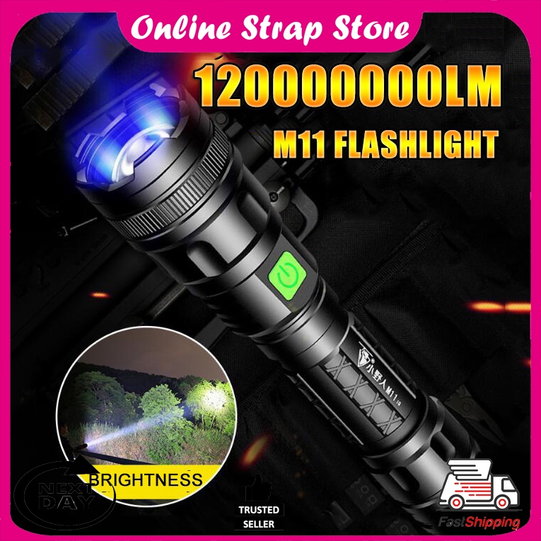 M11 / M58 Brighter Rechargeable Flashlights LED High Lumen Super Bright ...
