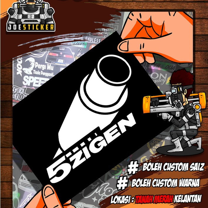 STICKER 5ZIGEN PELBAGAI SAIZ UNTUK KERETA | Shopee Malaysia