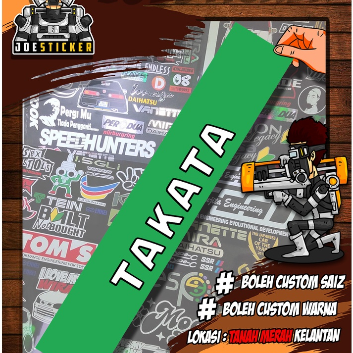 STICKER WINDSCREEN TAKATA SAIZ UNIVERSAL (SESUAI UNTUK SEMUA MODEL KERETA) | Shopee Malaysia