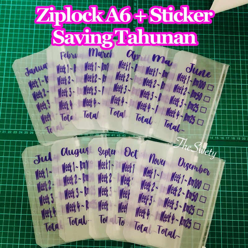 Ziplock Saiz A6 (Saving Setahun) TANPA COVER | Shopee Malaysia