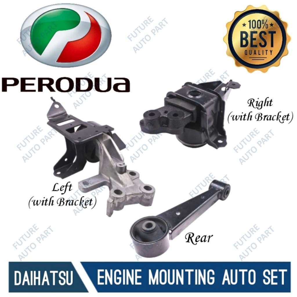 ENGINE MOUNTING AUTO SET (WITH BRACKET) FOR PERODUA AXIA 2014-2016 ...