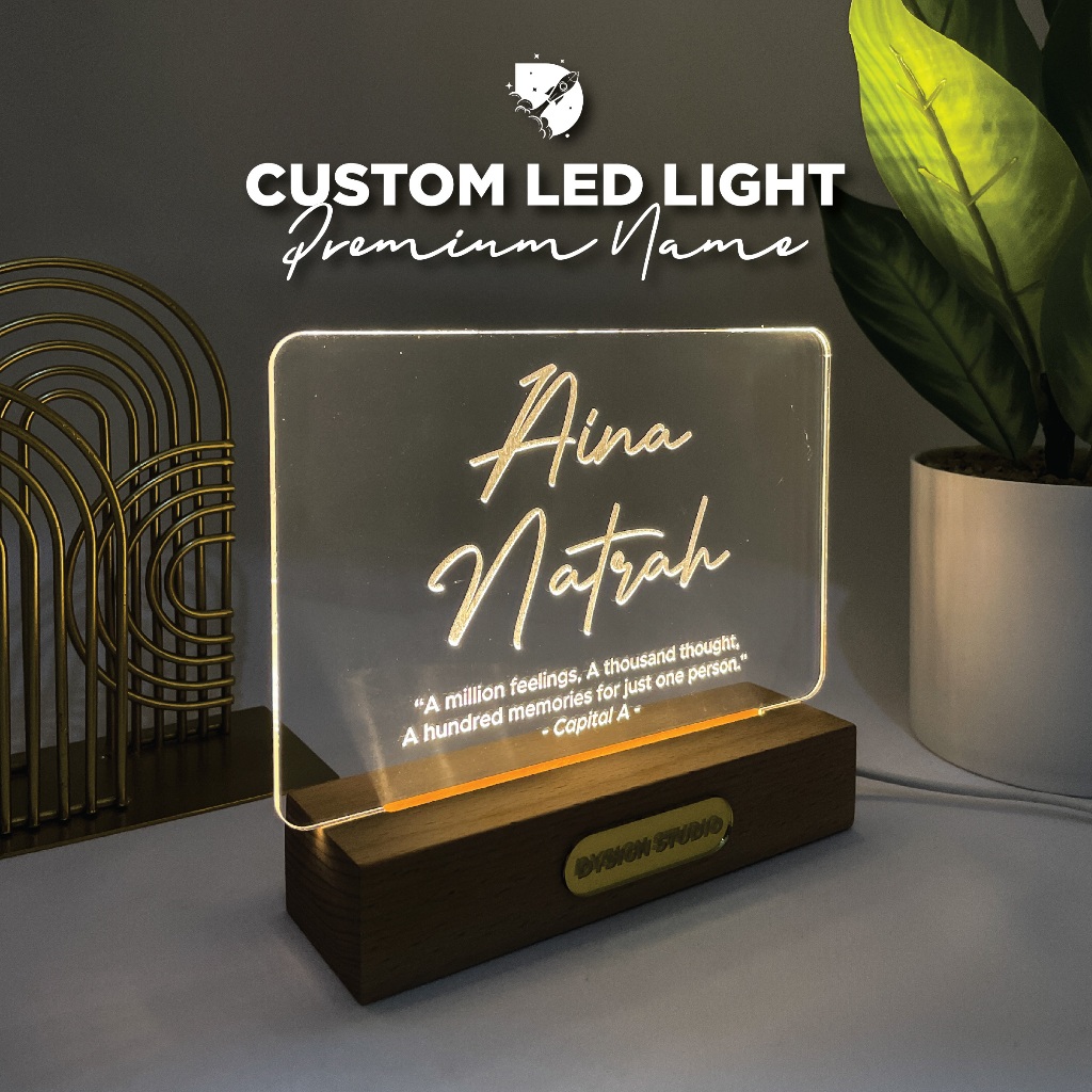 Custom LED Light Engrave Name | Gift Light Engrave | Couple Gift ...