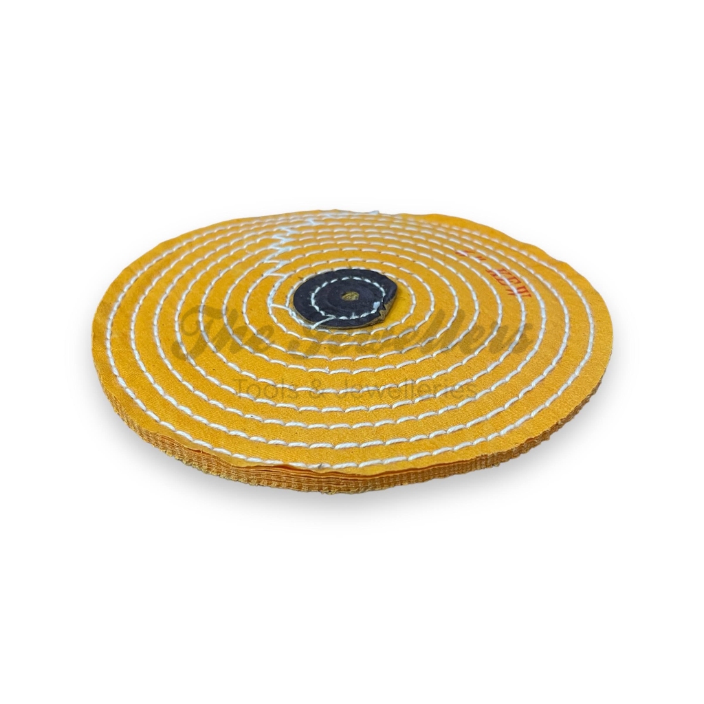 6" Threated Thin Yellow Buffing Wheel Polishing Disc for Bench Grinder ...