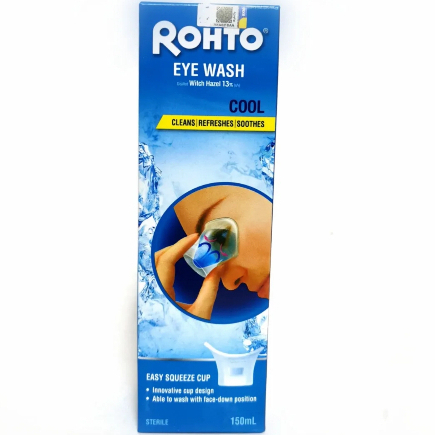 Rohto Cool Eye Wash 150ml [Refresh / Cleanse Eye Irritation/ Cooling ...