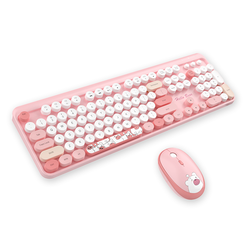 GEEZER HELLO BEAR 2.4GHZ WIRELESS KEYBOARD AND MOUSE COMBO SET | Shopee ...