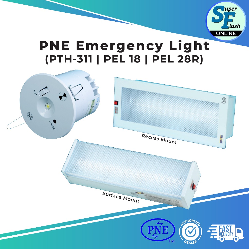 PNE Self Contained Emergency Luminaire Light (PTH-311/PEL-18/PEL-28R ...