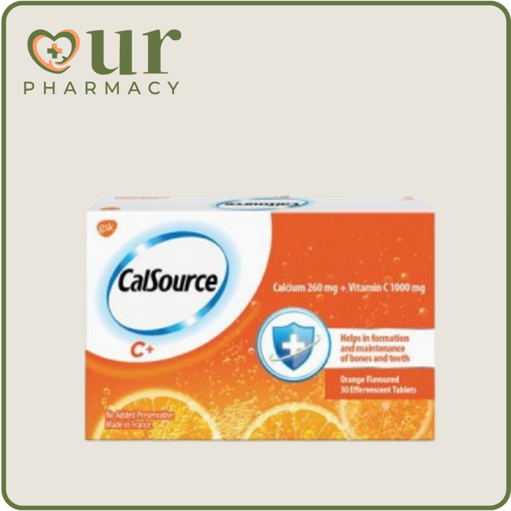 CALSOURCE CALCIUM 260MG + VITAMIN C EFFERVESCENT TABLET 30S | Shopee ...