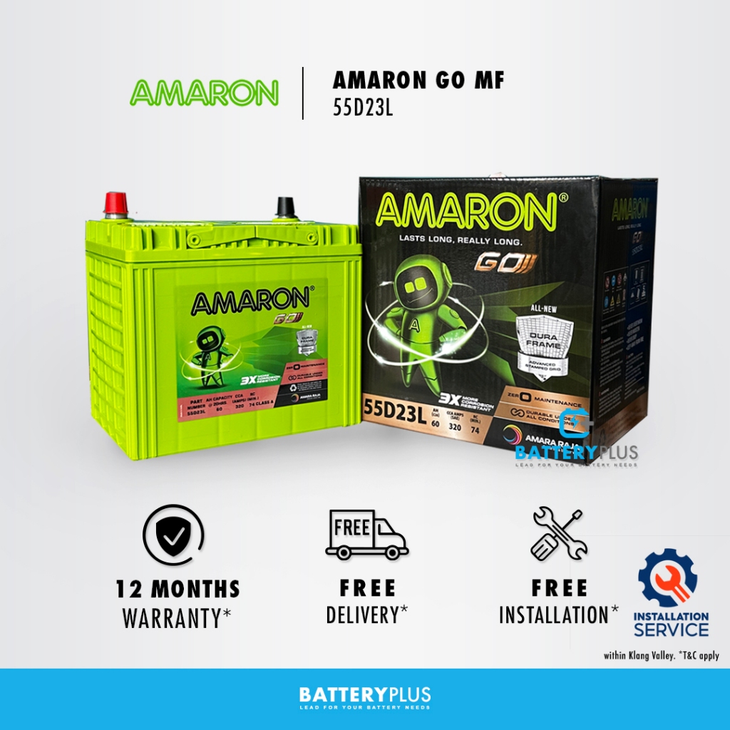 [ Installation Provided ] 55D23L Amaron GO MF Car Battery Exora | Preve ...