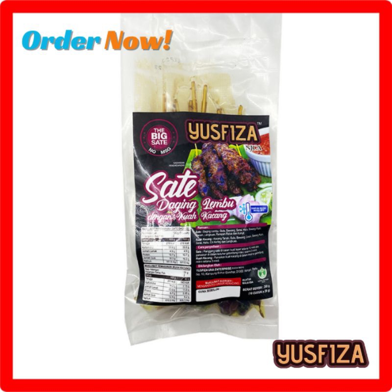 Satay Daging Yusfiza Satay Tembam (Ready to eat) + FREE Kuah Kacang ...