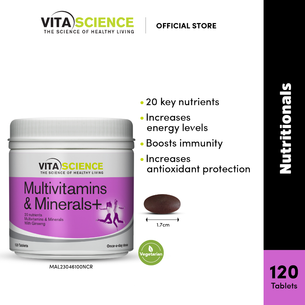 VitaScience Multivitamins & Minerals+ [Expiry 9/2025] | Shopee Malaysia