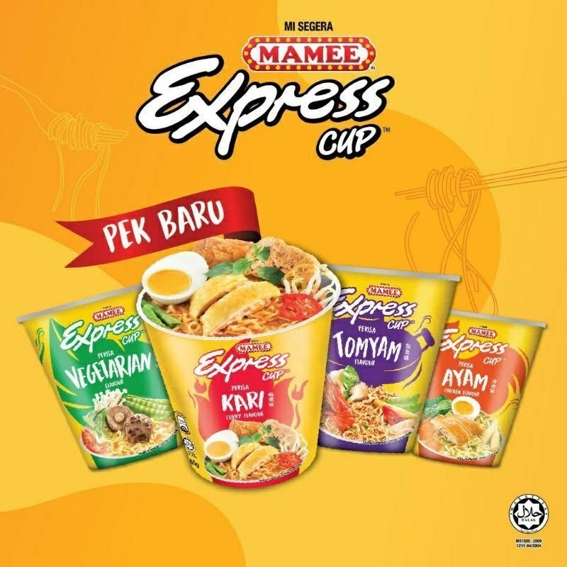 MAMEE Express Cup Noodles/ Instant Noodles (Kari/Curry, Tomyam ...