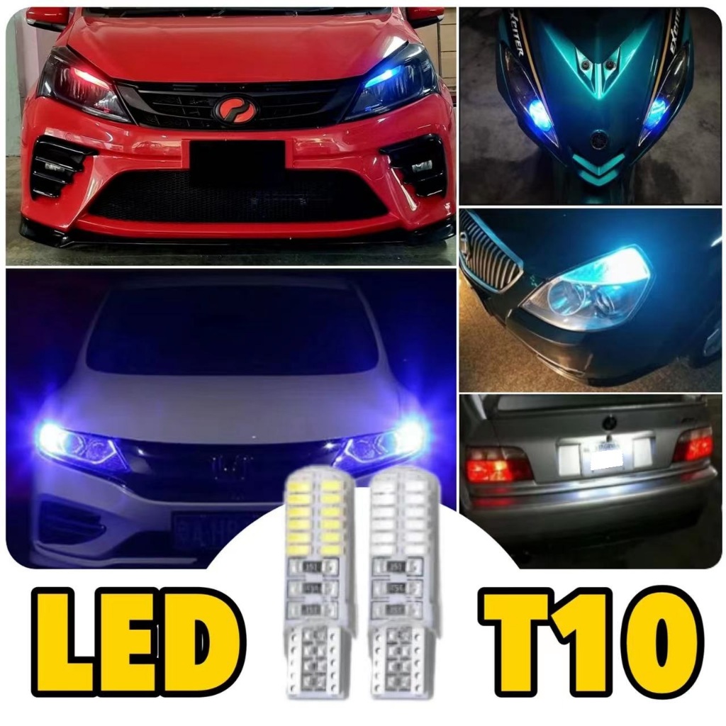 1PCS T10 LED Light Bulb Lampu Kecil Malam Signal Brake Bulb T10 Car ...