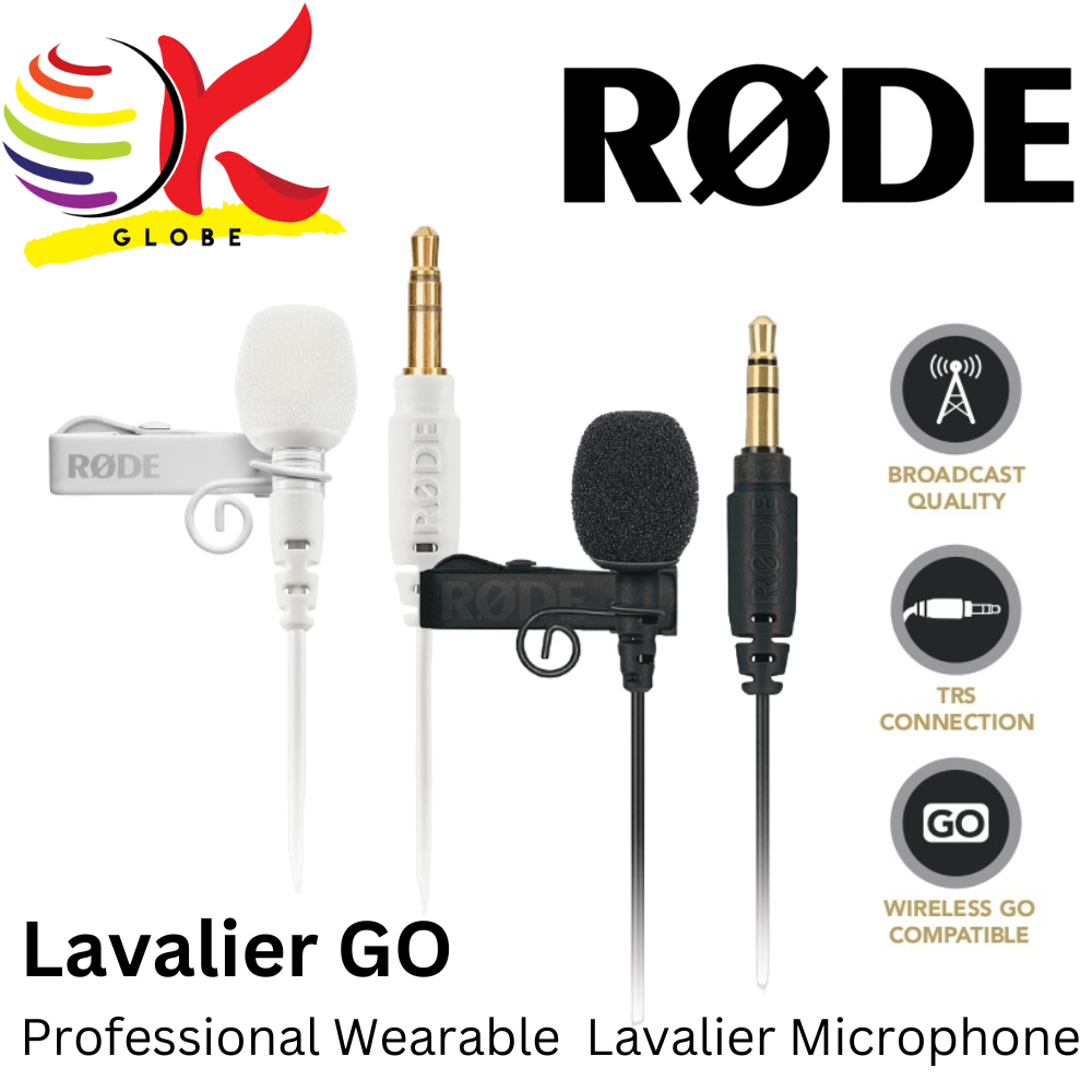 RODE LAVALIER GO PROFESSIONAL WEARABLE LAVALIER LAPEL MICROPHONE WITH ...