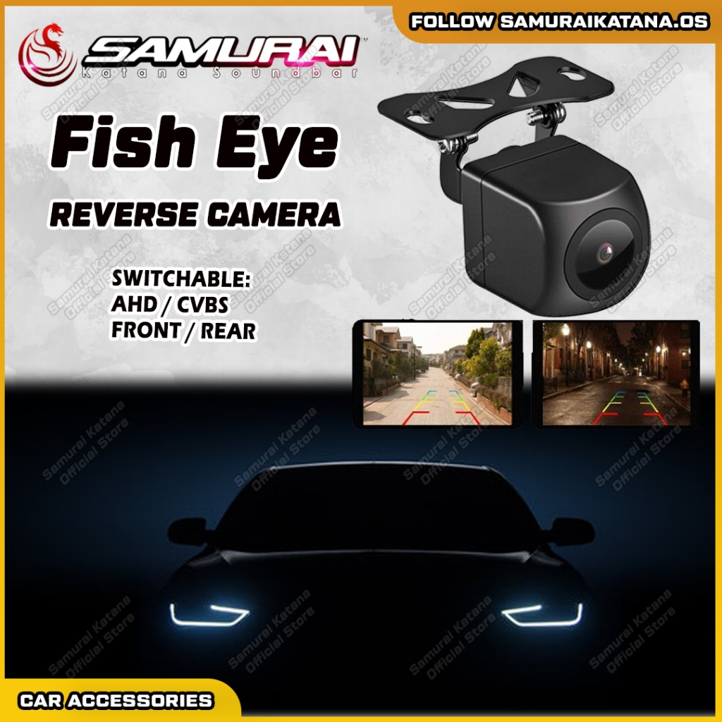 [ High Resolution] SAMURAIKATANA Fish Eye Reverse Camera Night Vision ...