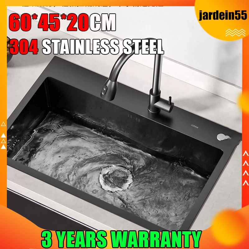 3 year warranty🔥Kitchen Sink 304 Stainless Steel Handmade Nano Sinki ...