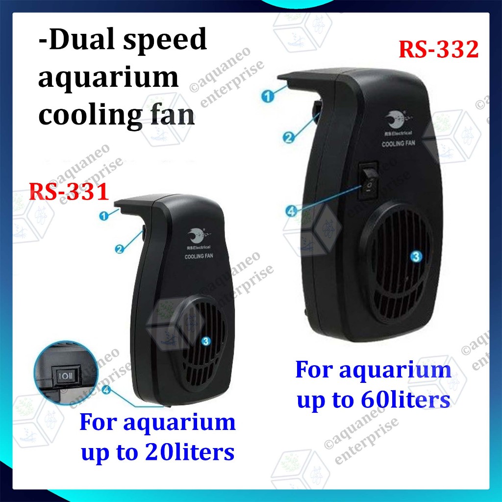 Resun Hang On Type Aquarium Cooling Fan Dual Speed RS331 RS332 ...