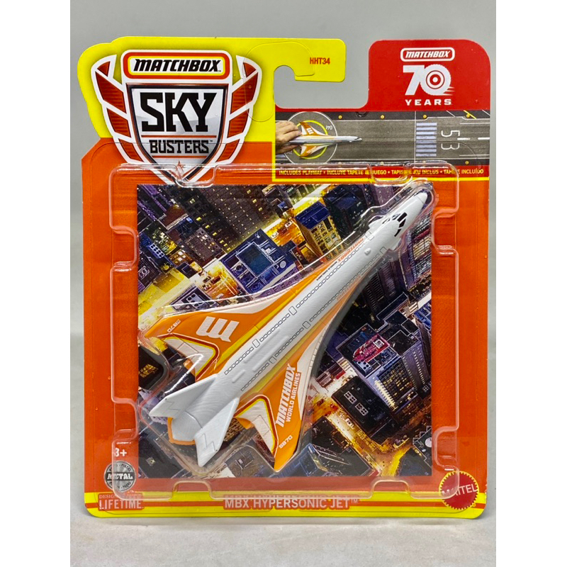 Matchbox MBX HYPERSONIC JET White Sky Busters Fighter Aircraft 70 th 72 ...