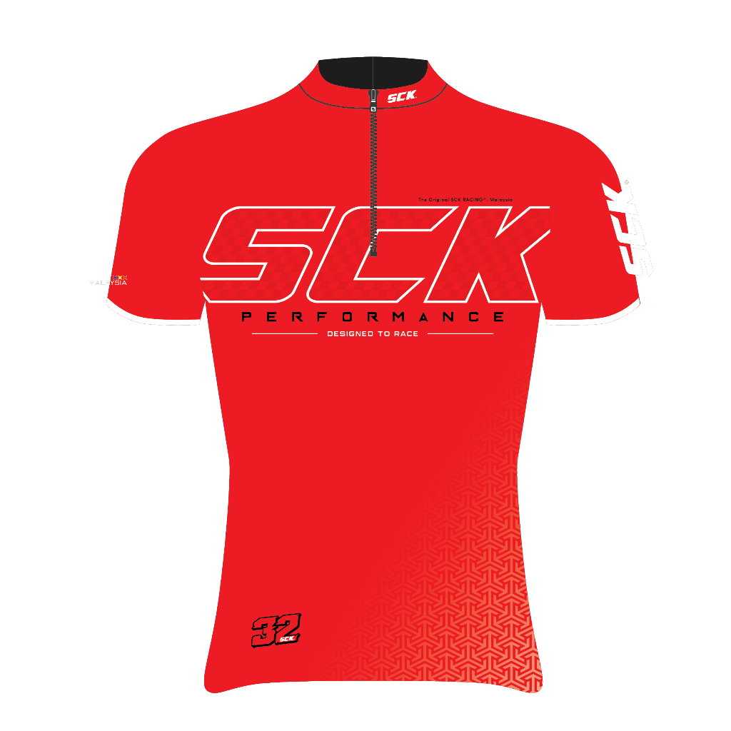 SCK RACING Sublimation Collar Knitted Short Sleeve Jersey Shirt x SCK ...