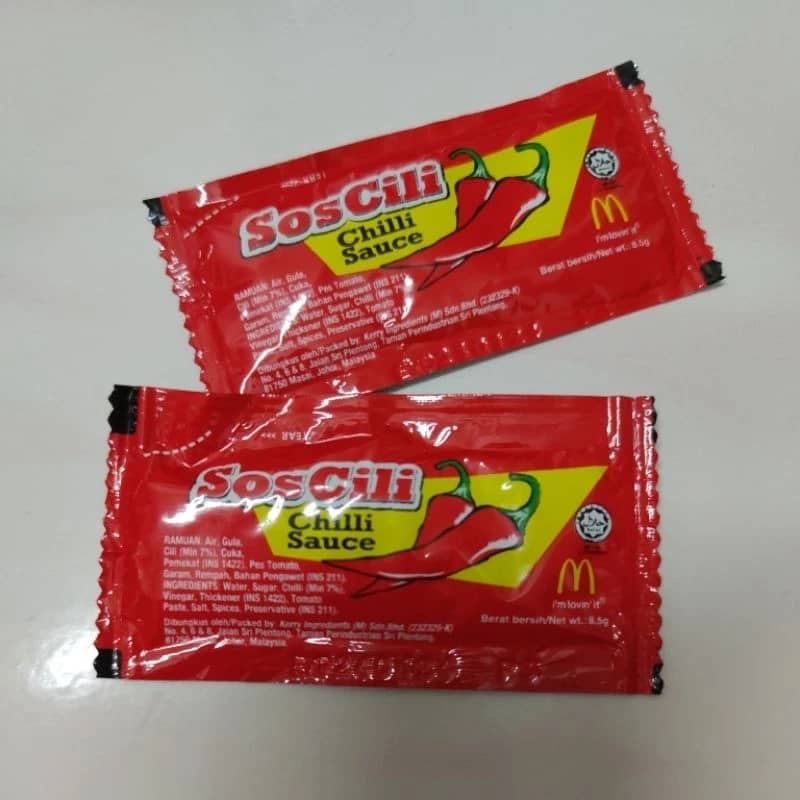 Chili Sauce Sachet Assorted Brand Life Mac D / Sos Cili Paket Pelbagai ...