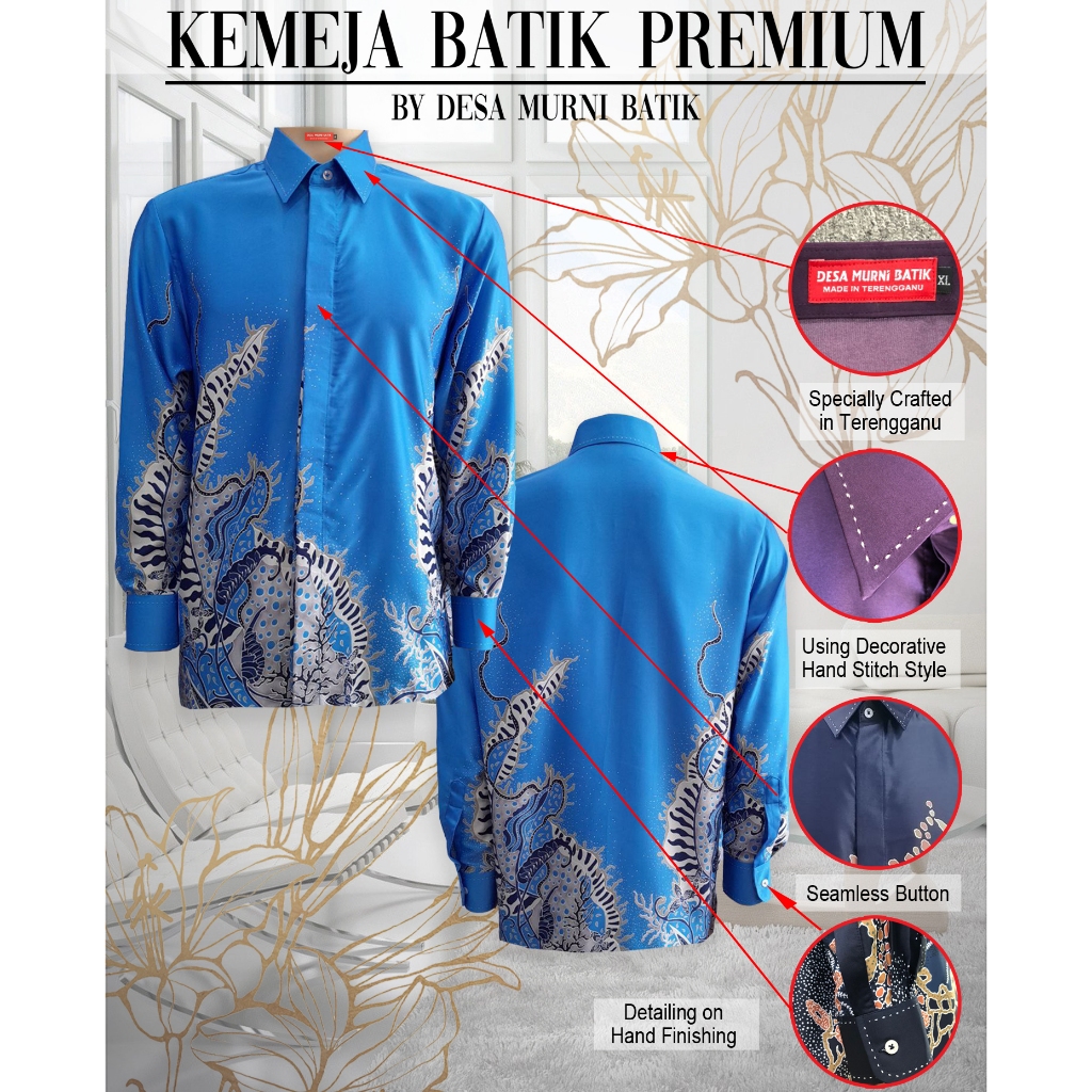 HANDSTITCH - KEMEJA BATIK PREMIUM by DESA MURNI BATIK | Shopee Malaysia