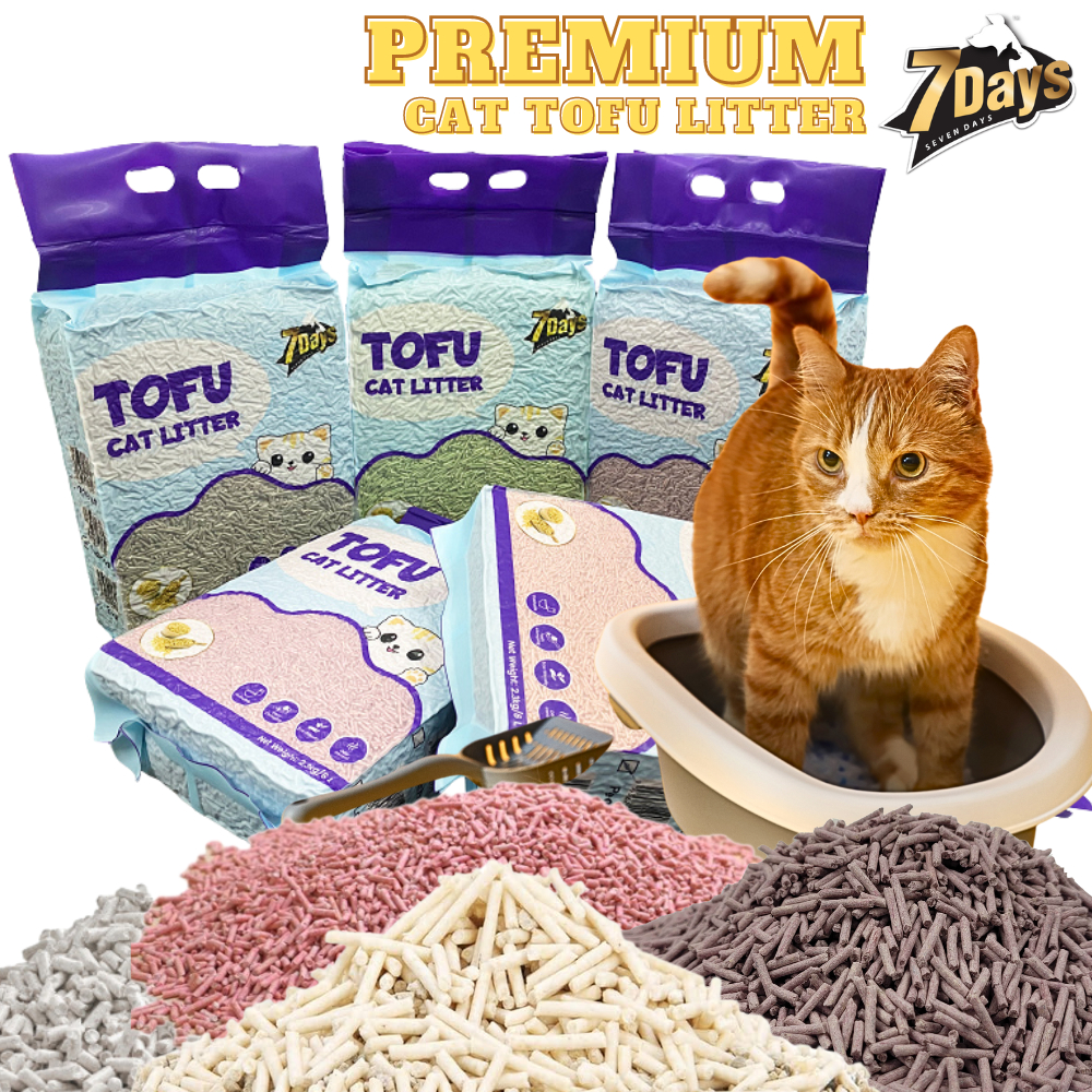 7 DAYS PREMIUM Tofu Cat Litter Sand Pasir Kucing Wangi Toilet Kucing 猫砂 ...
