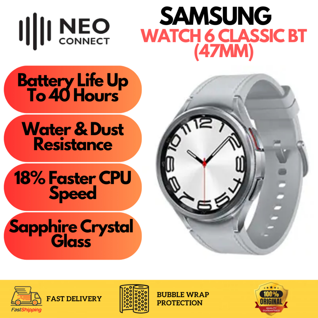 【FAST SHIPPING】Samsung Galaxy Watch6 Classic Bluetooth (47mm) [R960 ...