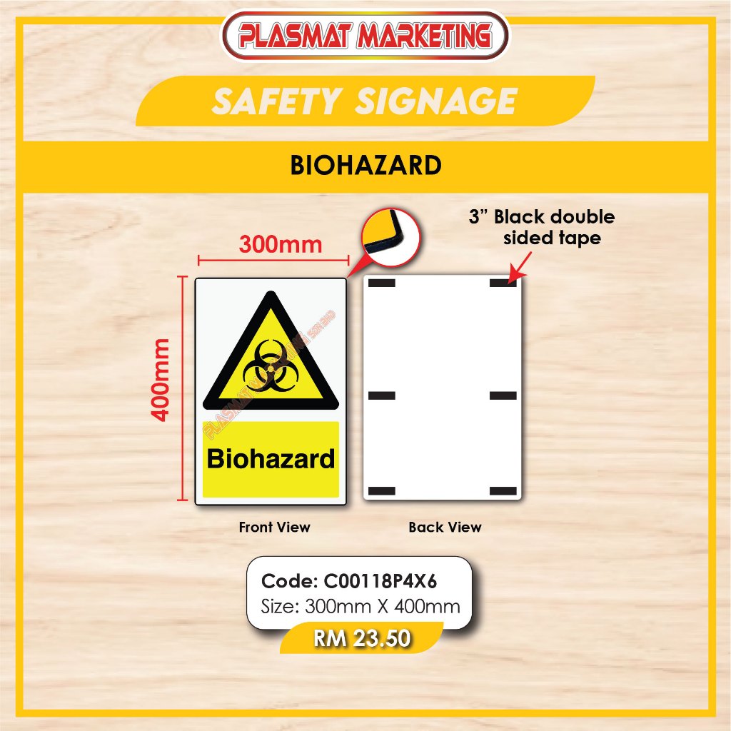 Safety Sign. biohazard | Shopee Malaysia