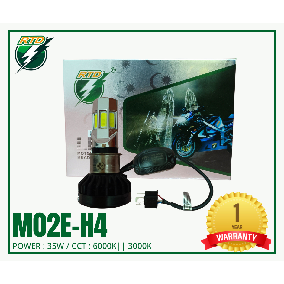 RAYTON RTD AC/DC M02E PNP H4 LED MOTORCYCLE HEADLIGHTS | (ORIGINAL) RTD ...