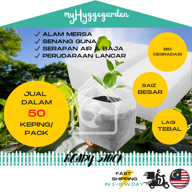 [50pcs/Pack] Big Biodegradable Eco Friendly Non-Woven Nursery Seedling ...