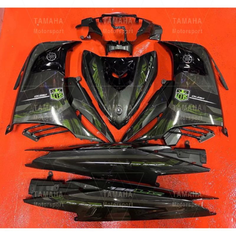 Yamaha Lc135 V4 V5 V6 V7 hijau lumut custom Cover set (Sticker Tanam ...