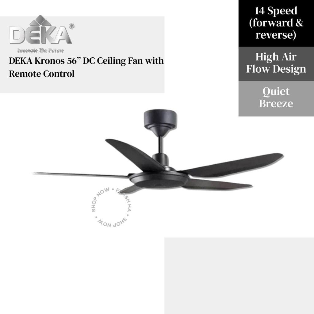 DEKA KRONOS F5DC DC MOTOR 7 SPEED REMOTE CONTROL CEILING FAN (56 ...