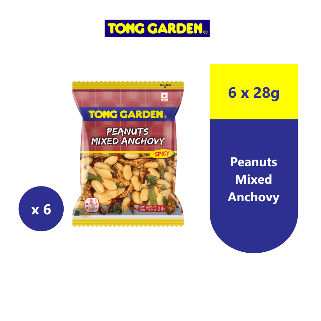 Tong Garden Peanuts Mixed Anchovy (28g x Bundle of 6) | Shopee Malaysia