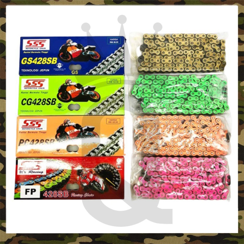 SSS 428 GOLD CHAIN COLOR RANTAI 122L 132L RANTAI PINK HIJAU OREN SSS GS ...