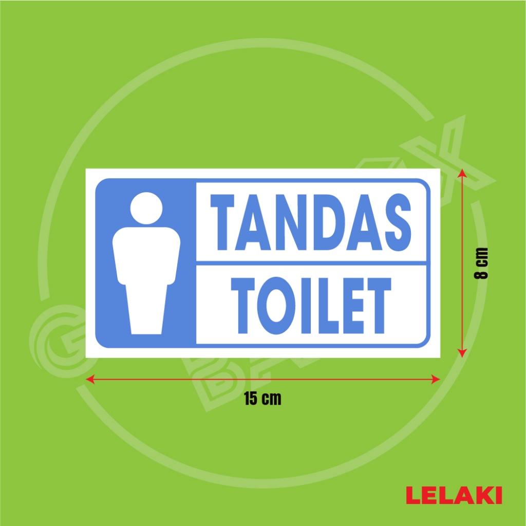 💜 Sticker Tandas Toilet / Bilik Air / Lelaki / Perempuan / Unisex / OKU ...