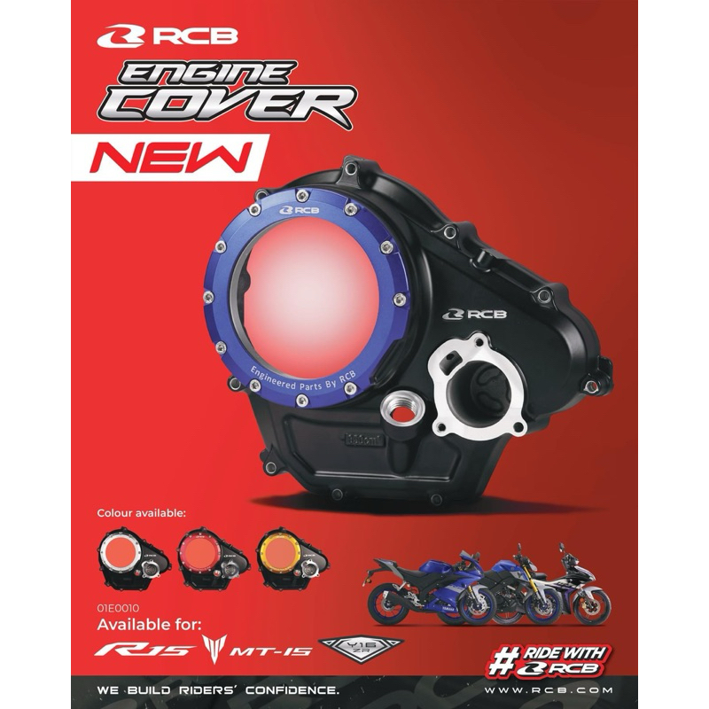 RCB Engine Cover Y16 Y16ZR R15 MT15 Y15ZR Y15 LC5S Without Kick Starter ...