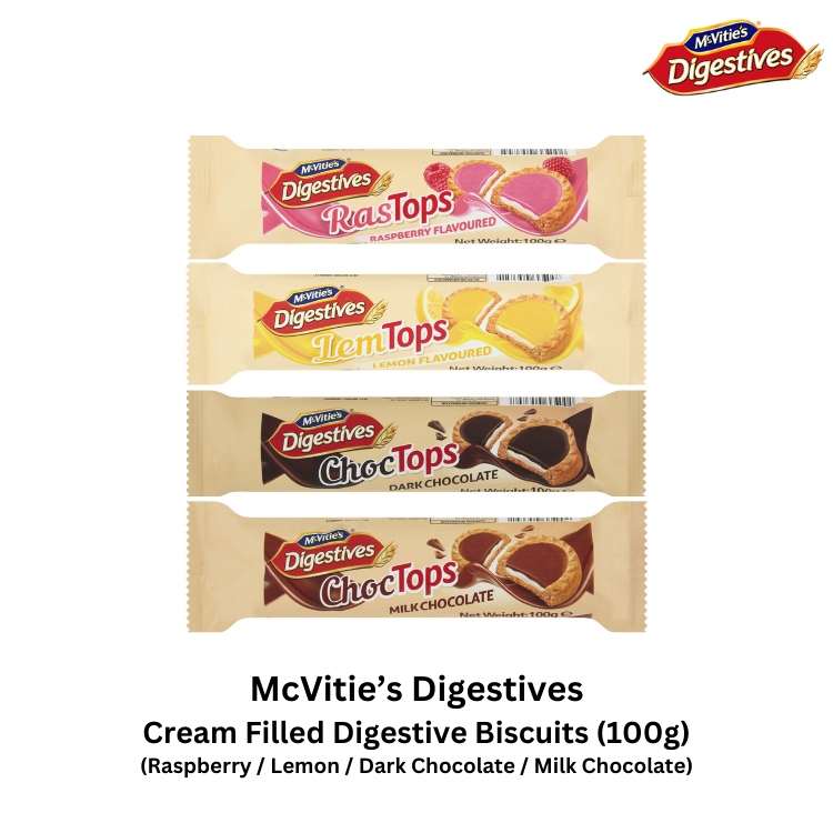 McVitie's Digestives Topped and Cream Filled Biscuits - Raspberry ...