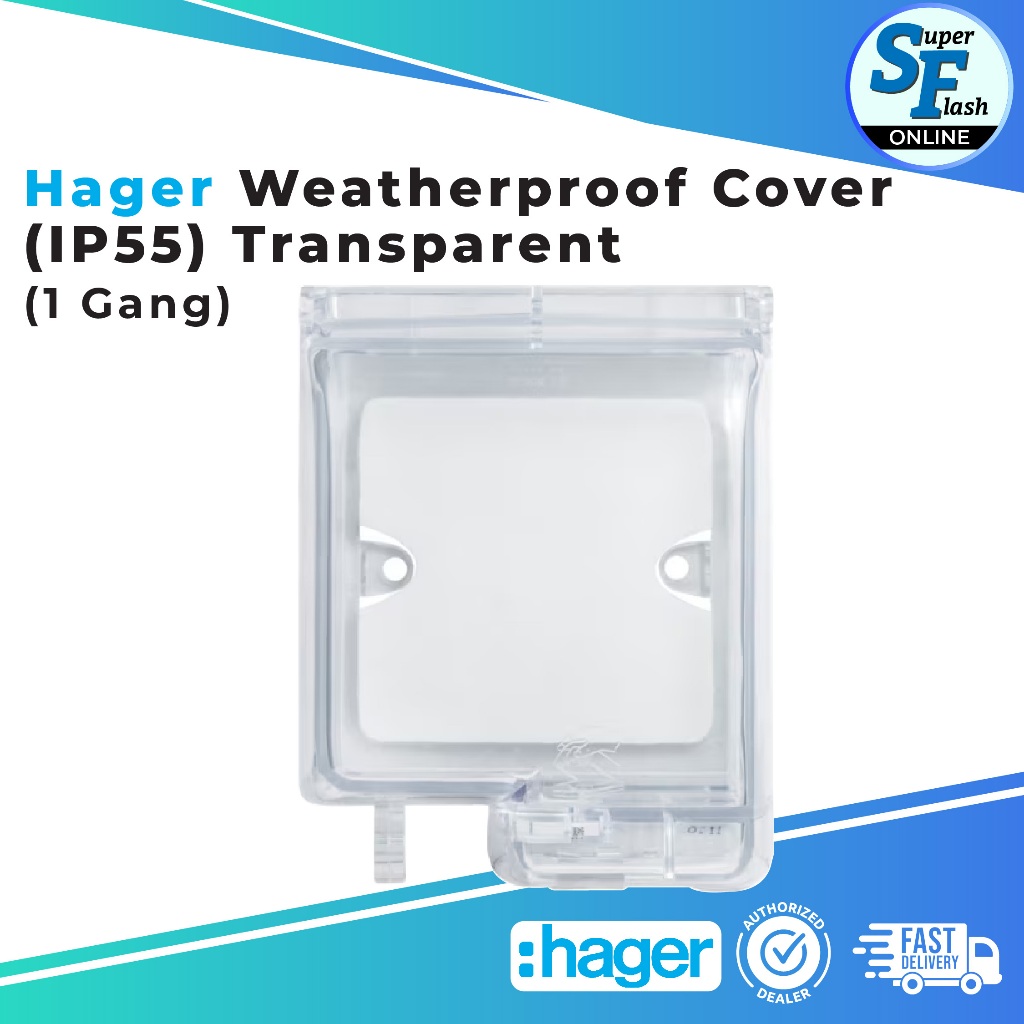 Hager Weatherproof Switch Cover Transparent H-XC9003 (IP55) | Shopee ...