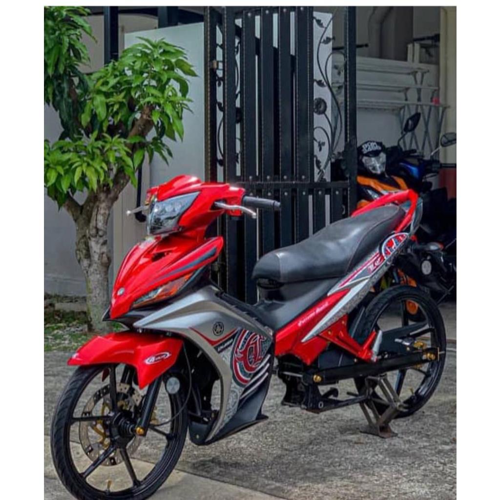 COVERSET BODYSET YAMAHA LC LC135 V2 V6 V7 DR MERAH SILVER RM7 S3 BATIK ...