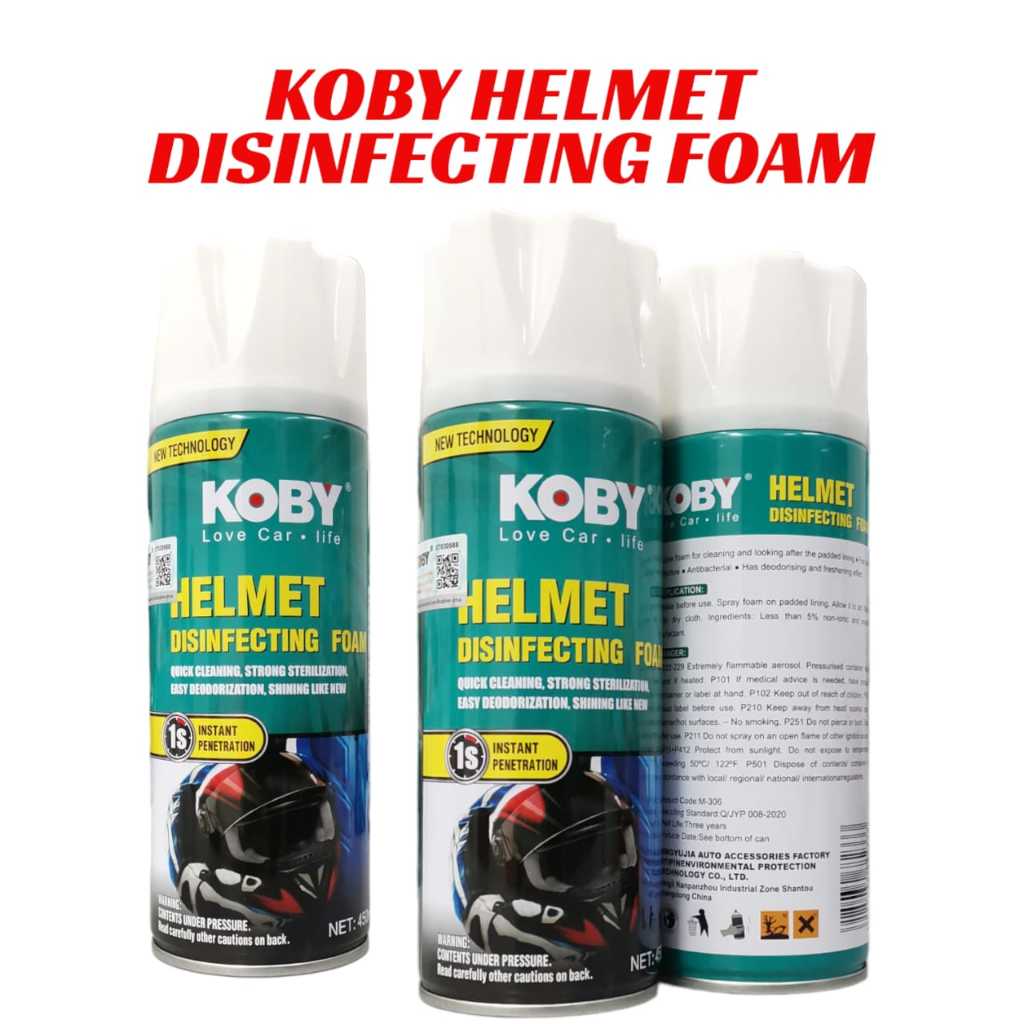 100% ORIGINAL KOBY Helmet Disinfecting Cleaning Foam Sterilization ...