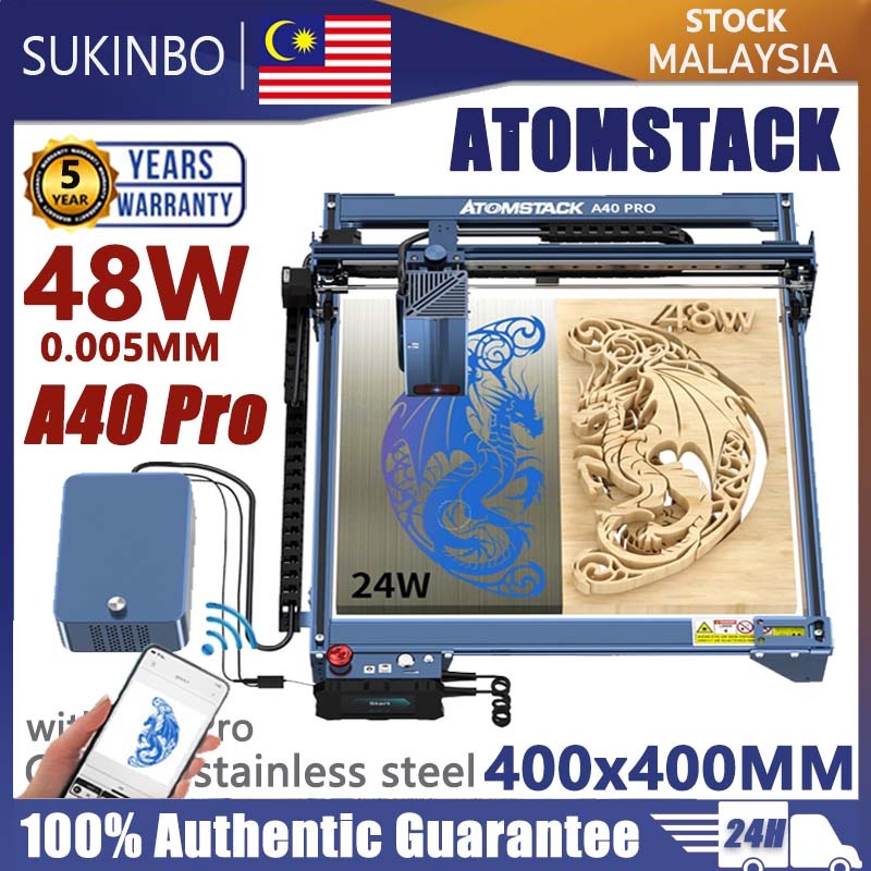 ATOMSTACK A40 Pro Laser Engraver 210W Engraving Cutting Machine with F30 Pro Air Assist Kit ...