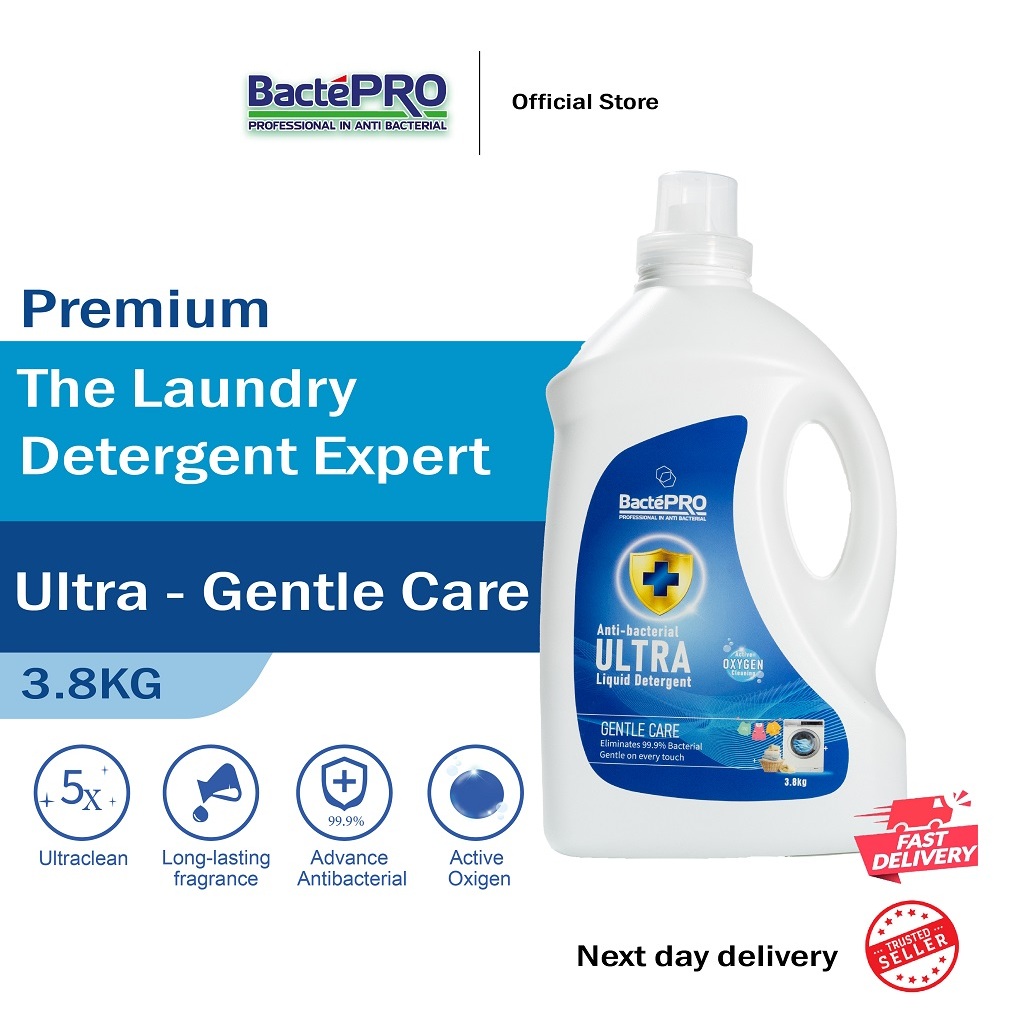 Bactepro Antibacterial Laundry Detergent Gentle Care 3.8KG -Detergent ...