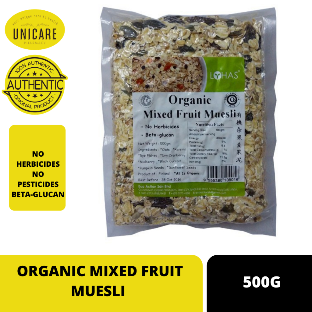 LOHAS ORGANIC MIXED FRUIT MUESLI 500G | Shopee Malaysia