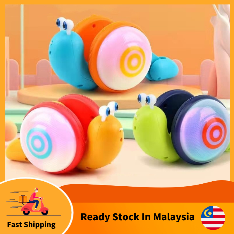 Siput Snail Pull along toy string crawl cartoon snail car baby early ...