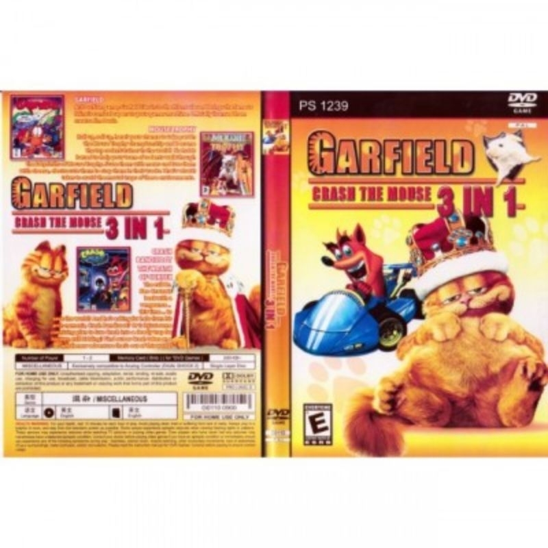 (PS2 DVD GAMES) GARFIELD CRASH THE MOUSE 3 IN 1 | Shopee Malaysia
