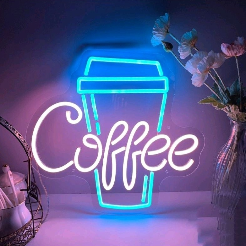 Coffee Cafe Bar Neon Sign Decoration Restaurant Led Neon Light ...