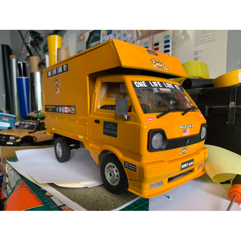 PEHSTICKERS pre custom rc wpl d12 custom food truck rtr | Shopee Malaysia
